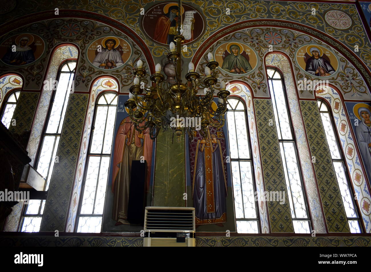 church, orthodox, stained glass window, Agios Nikolaos, Mitropolis ...
