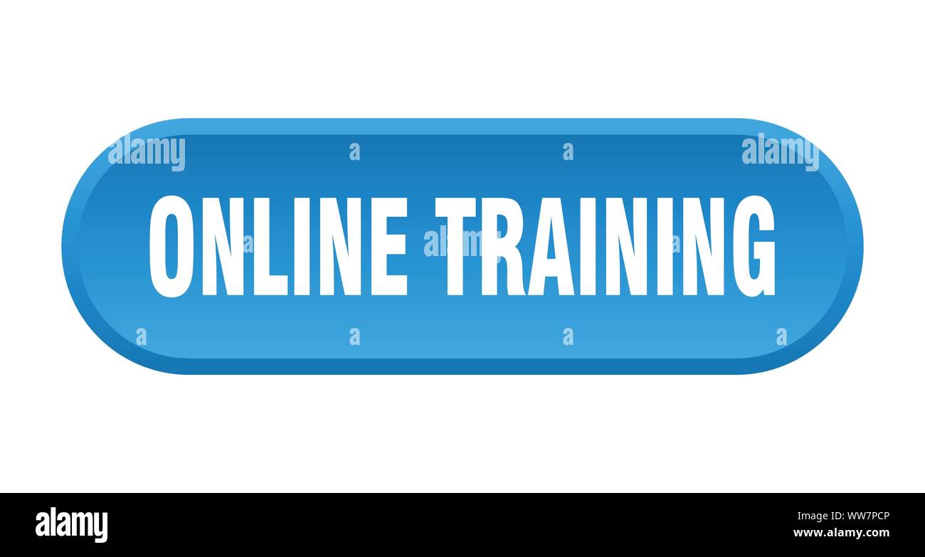 online training button. online training rounded blue sign. online ...