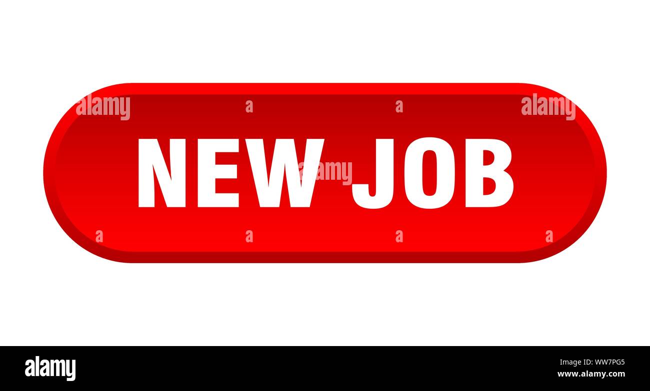 new job button. new job rounded red sign. new job Stock Vector Image ...
