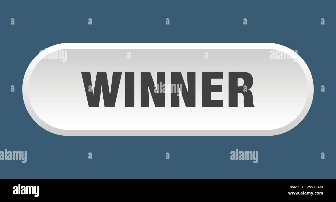 winner button. winner rounded white sign. winner Stock Vector Image ...