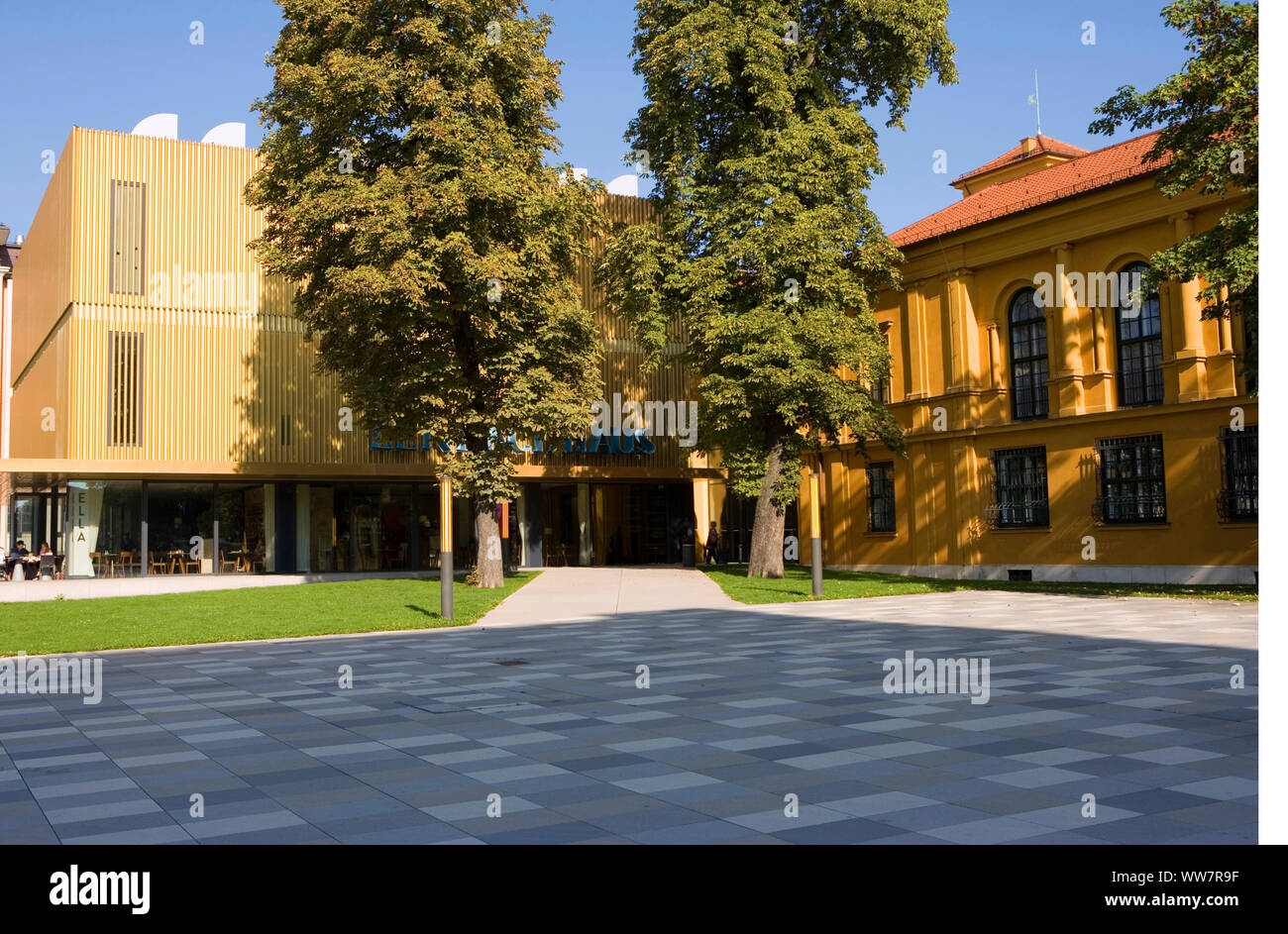 The gallery in the Lenbachhaus is an art museum in Munich Stock Photo ...