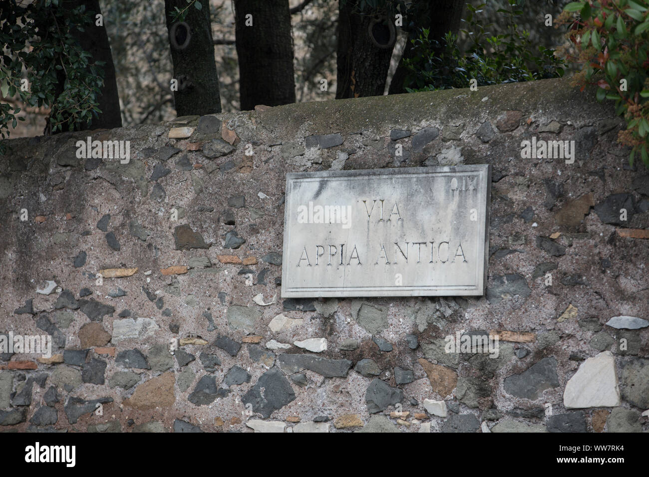 Italy, Rome, sign of Via Appia Antica - considered to be the longest ...