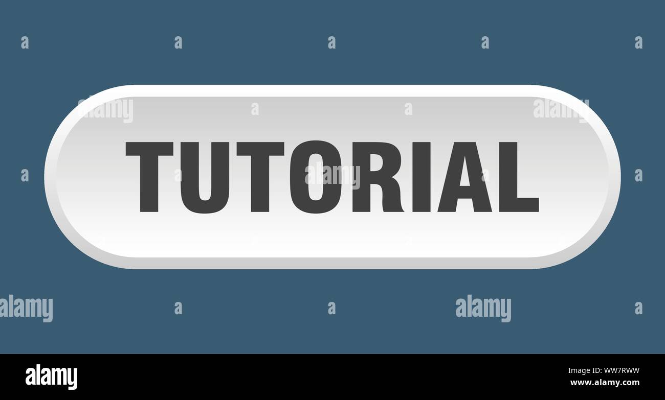 tutorial button. tutorial rounded white sign. tutorial Stock Vector ...