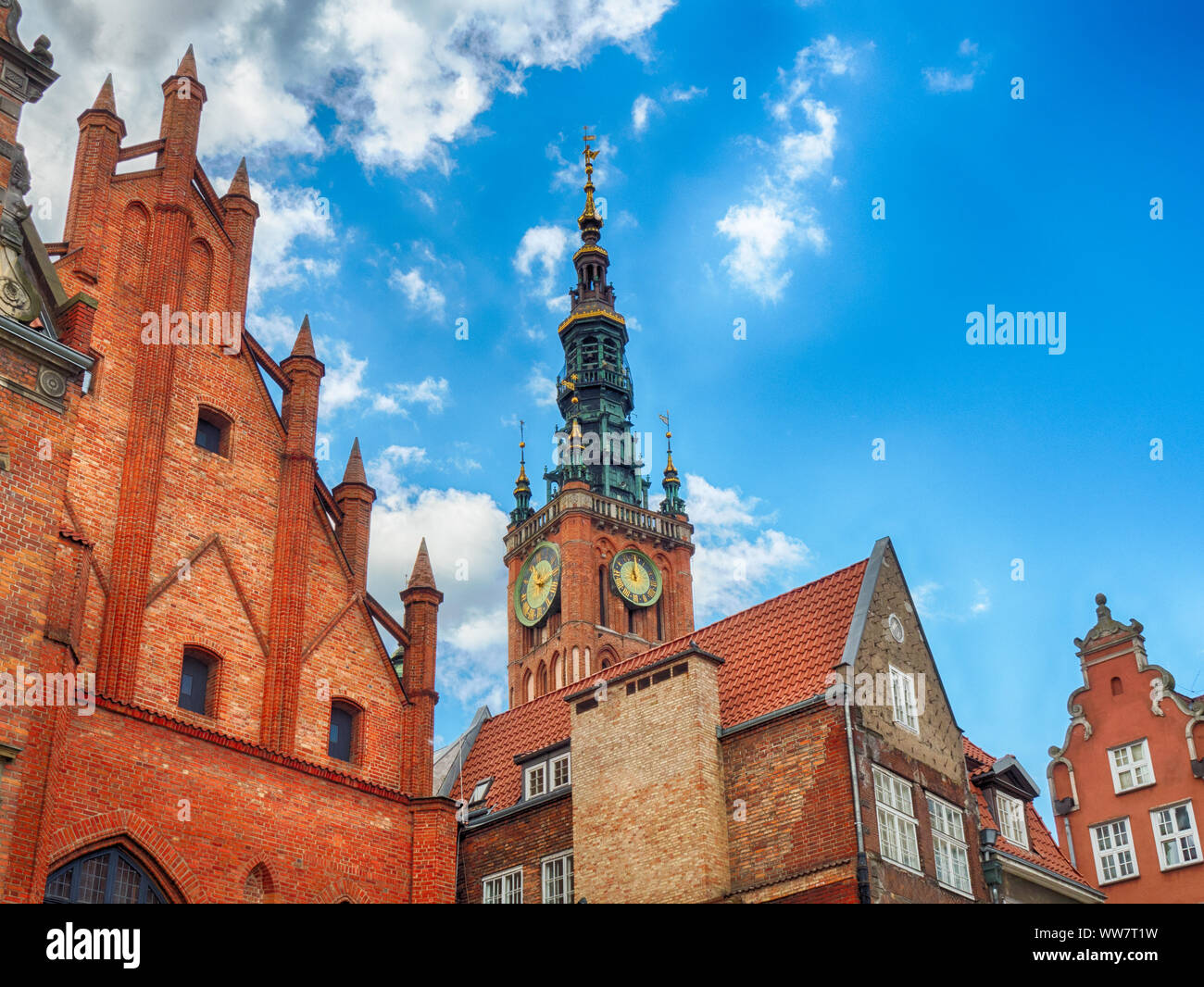 Tower of Main Town Hall in Gdańsk, Poland Stock Photo - Alamy