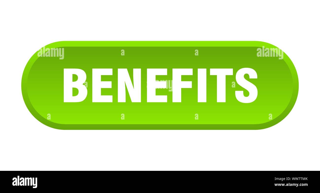 benefits button. benefits rounded green sign. benefits Stock Vector ...