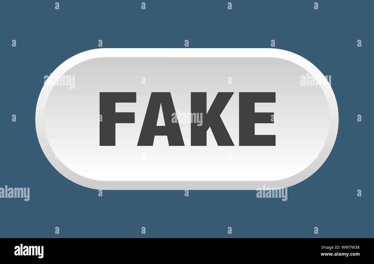 fake button. fake rounded white sign. fake Stock Vector Image & Art - Alamy