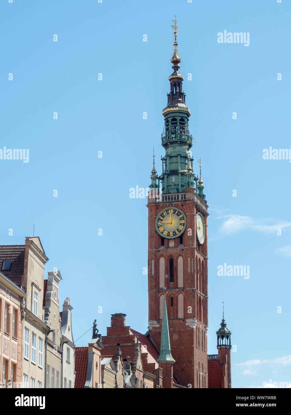 Tower of Main Town Hall in Gdańsk, Poland Stock Photo - Alamy