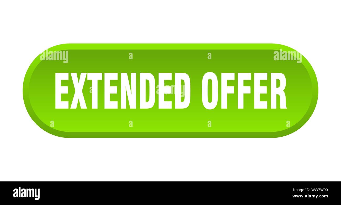extended offer button. extended offer rounded green sign. extended ...