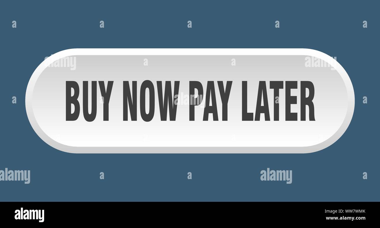 buy now pay later button. buy now pay later rounded white sign. buy now ...