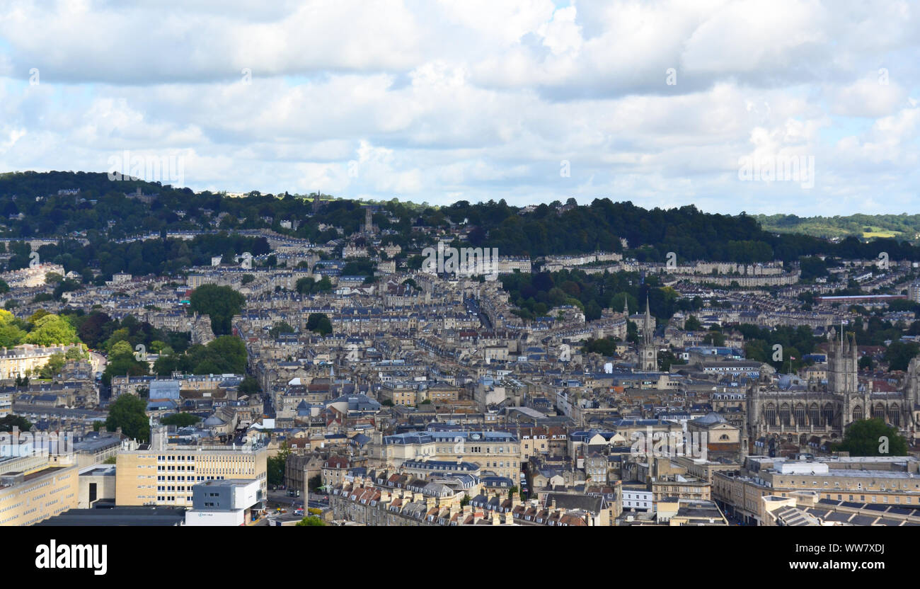 Bird eye view of Bath, United Kingdom Stock Photo - Alamy