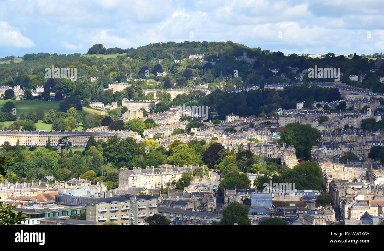Bird eye view of Bath, United Kingdom Stock Photo - Alamy