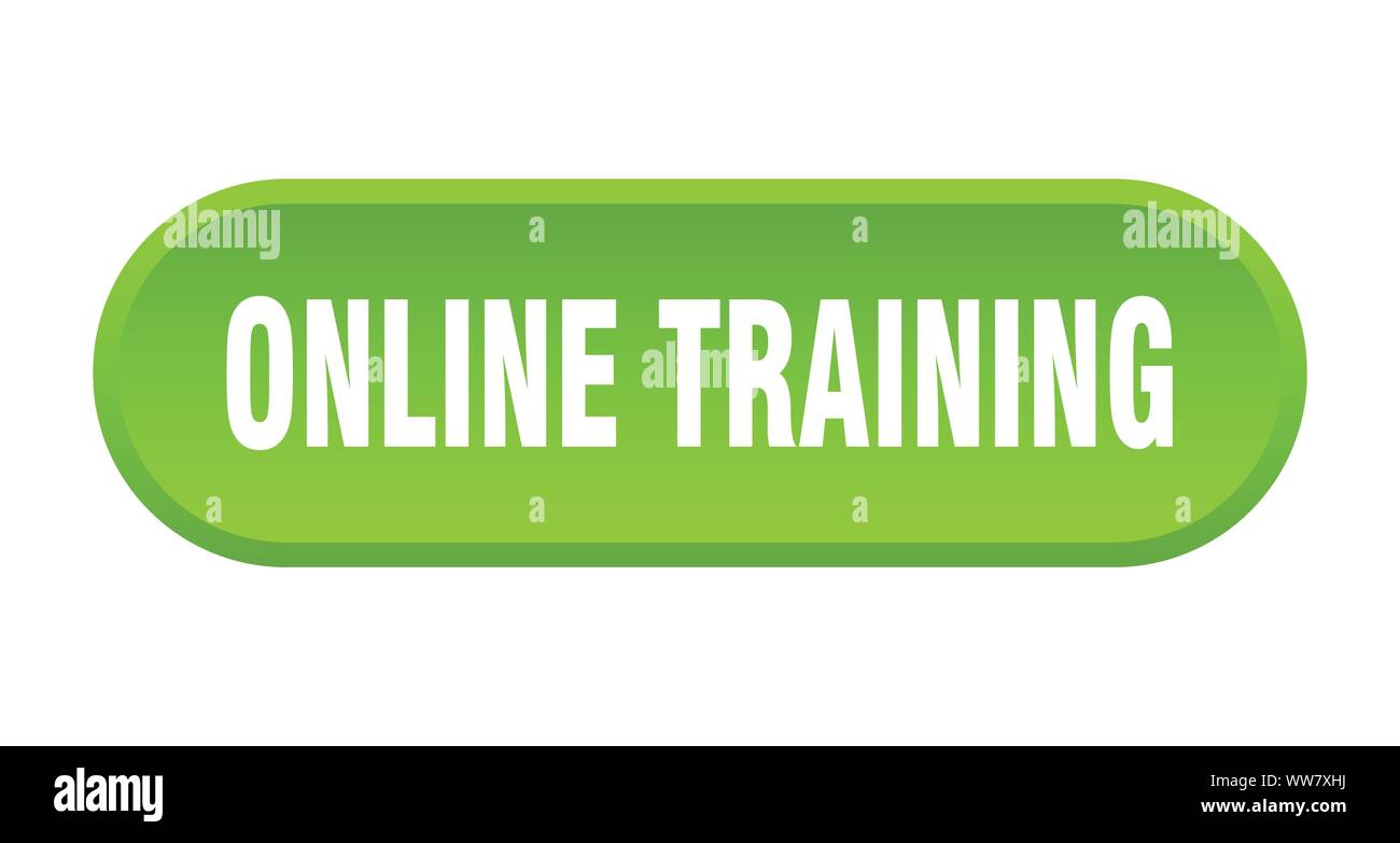 online training button. online training rounded green sign. online ...