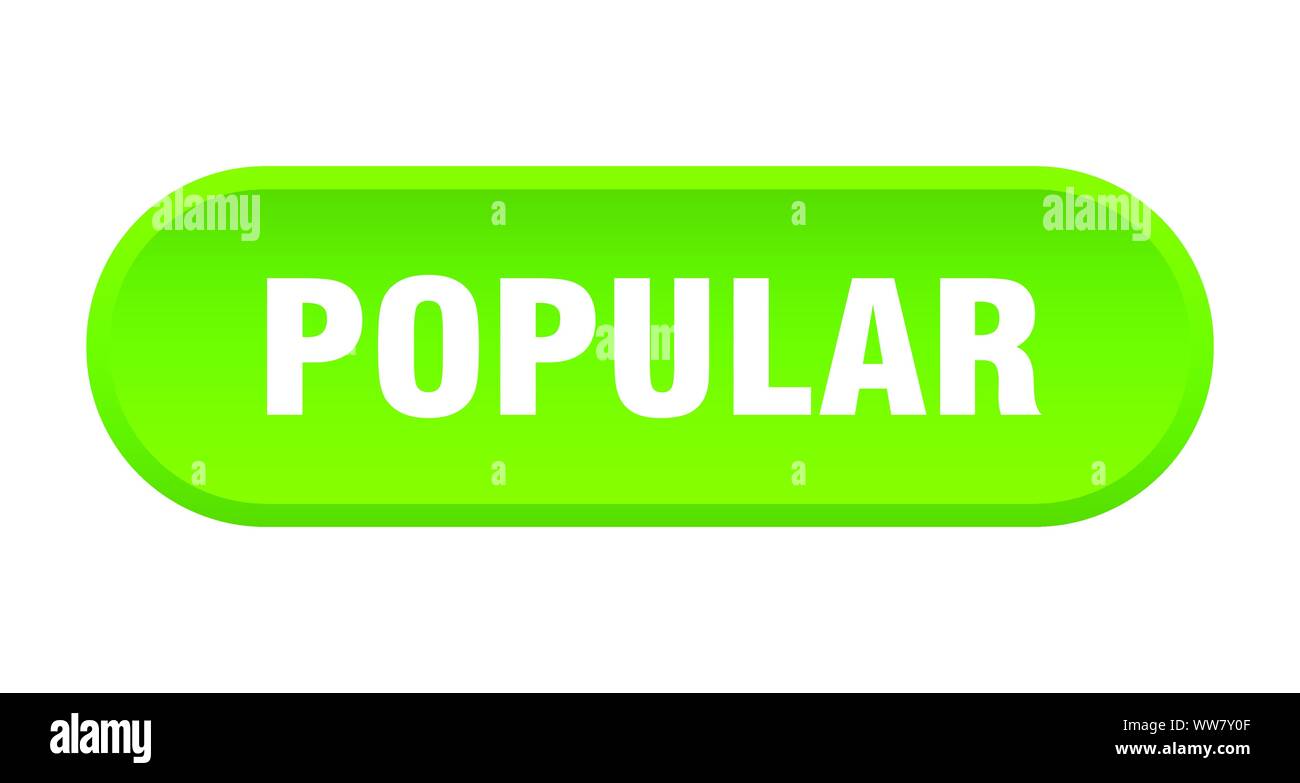 popular button. popular rounded green sign. popular Stock Vector Image ...