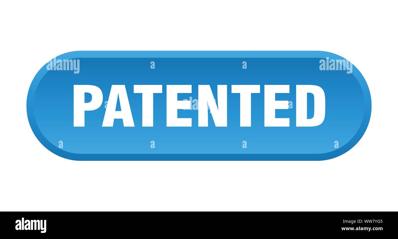 patented button. patented rounded blue sign. patented Stock Vector ...