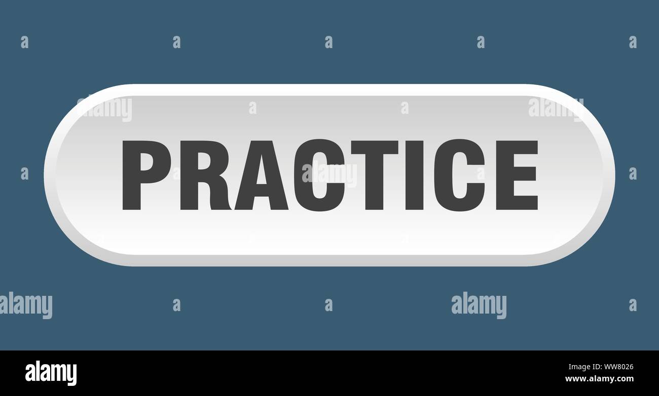 practice button. practice rounded white sign. practice Stock Vector ...
