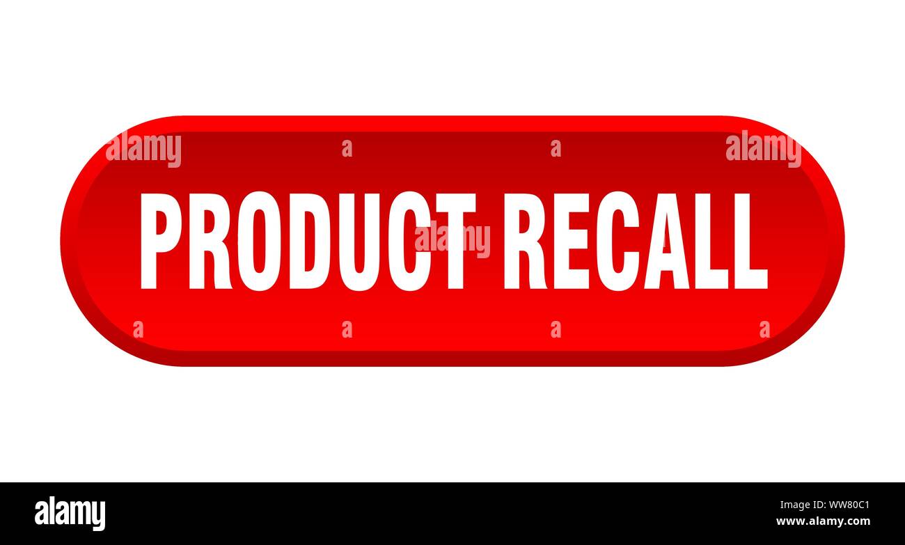 product recall button. product recall rounded red sign. product recall ...