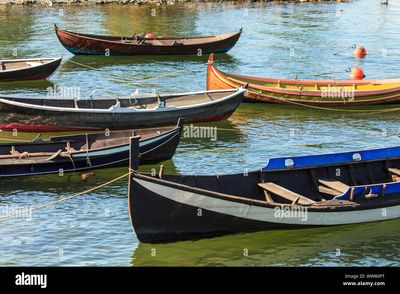 Rowing boats in the harbour of Oslo, Norway Stock Photo - Alamy