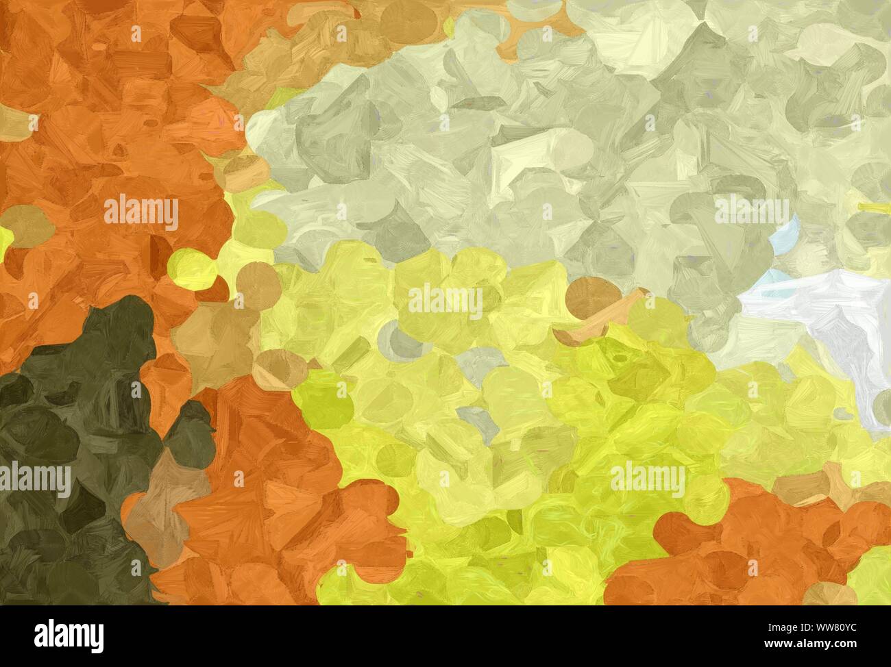 abstract natural painting style with golden rod, tea green and peru ...