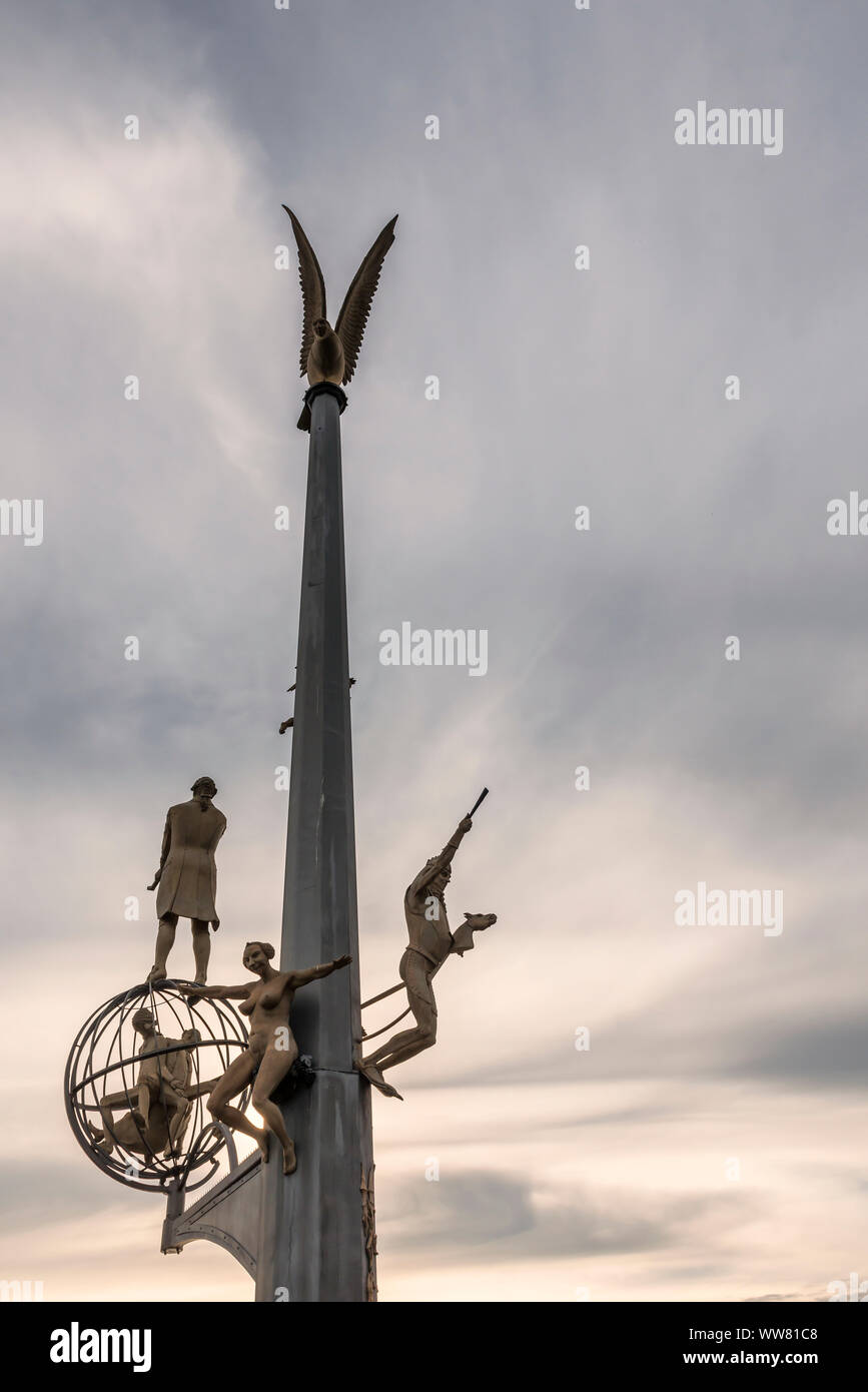 Magical pillar by peter lenk at the harbour hi-res stock photography ...
