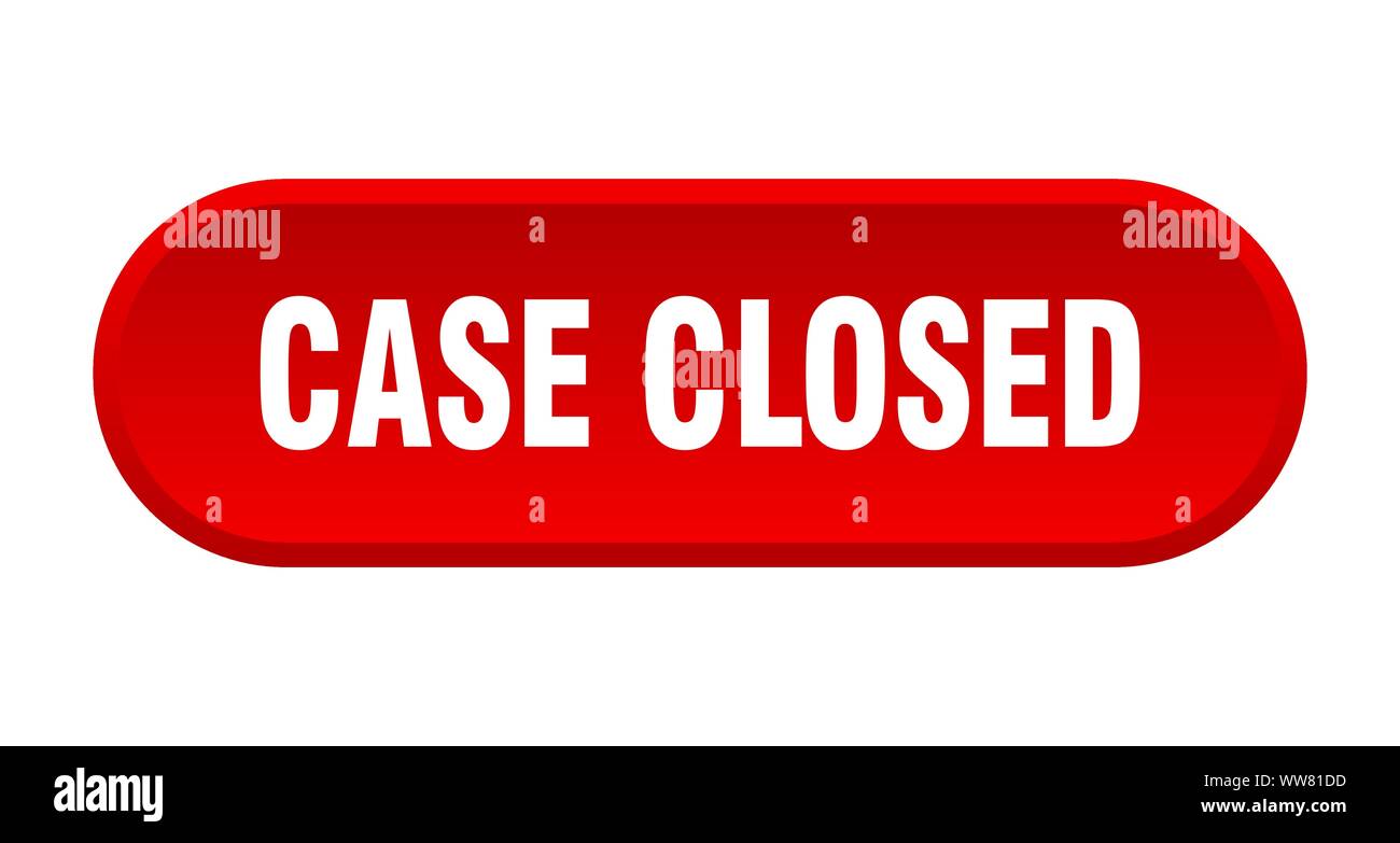 case closed button. case closed rounded red sign. case closed Stock ...