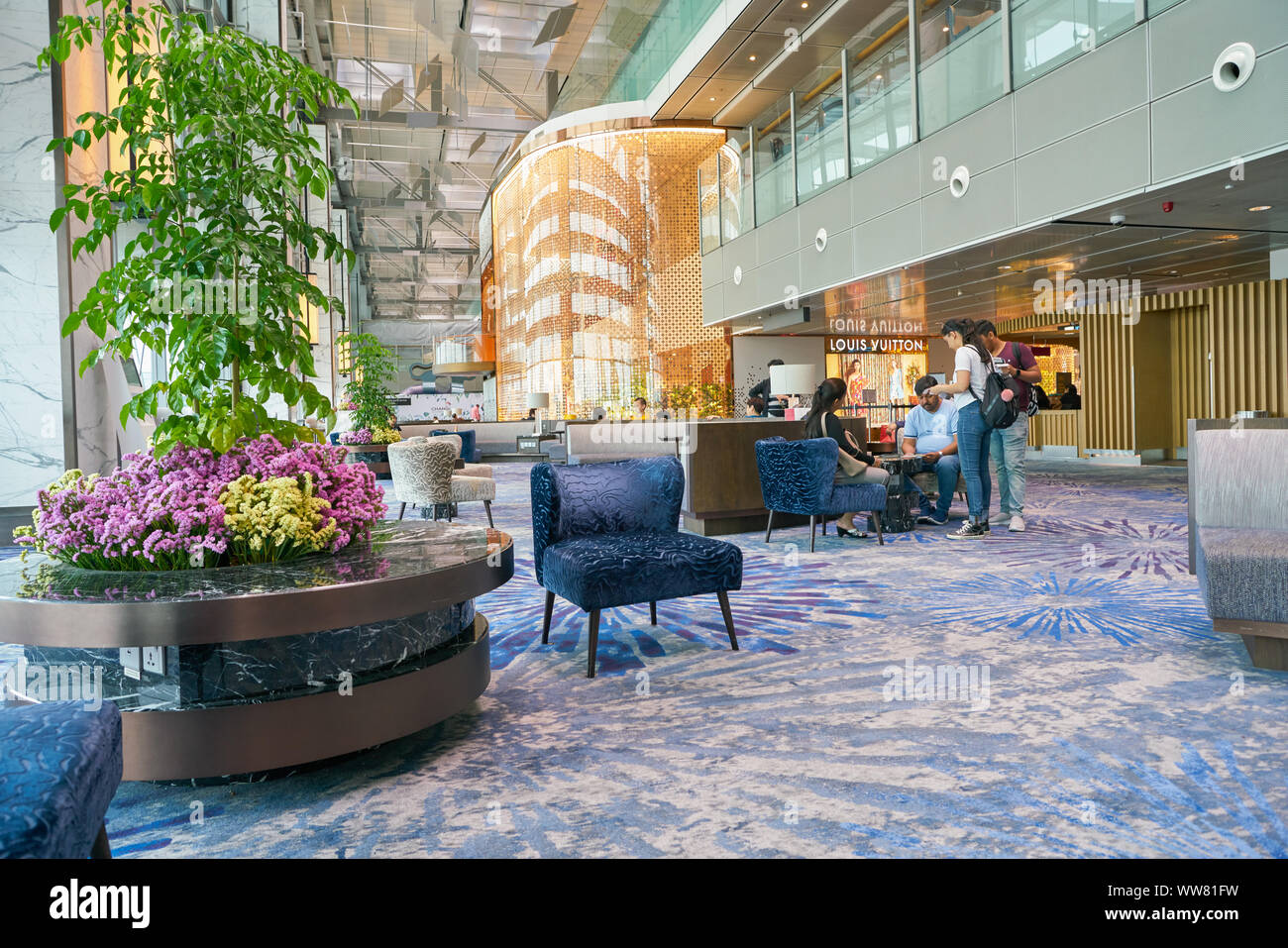 SINGAPORE - CIRCA APRIL, 2019: interior shot of Singapore Changi ...