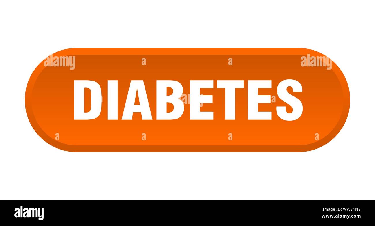 diabetes button. diabetes rounded orange sign. diabetes Stock Vector ...