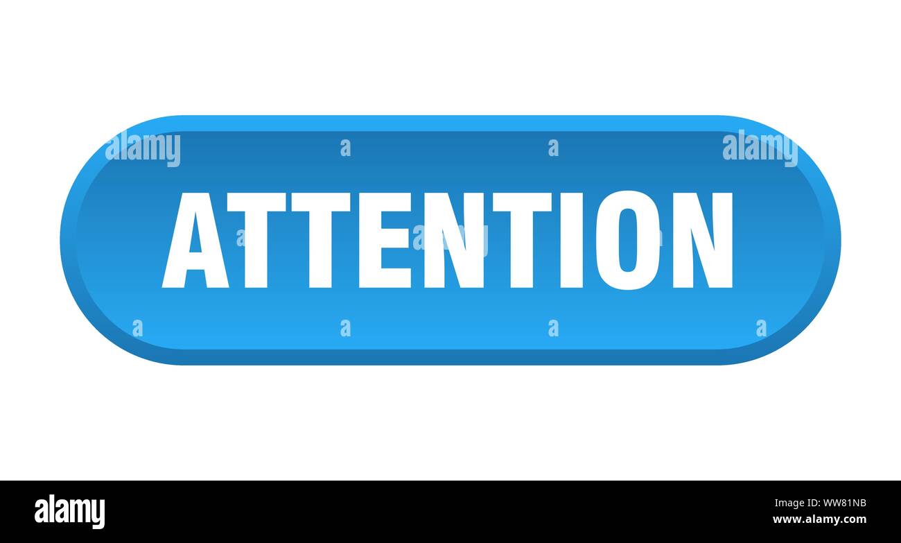 attention button. attention rounded blue sign. attention Stock Vector ...