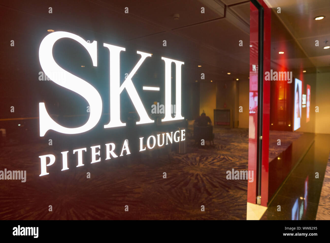 SINGAPORE - CIRCA APRIL, 2019: close up shot of SK-II sign seen at ...