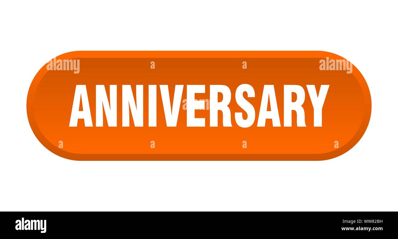 anniversary button. anniversary rounded orange sign. anniversary Stock ...