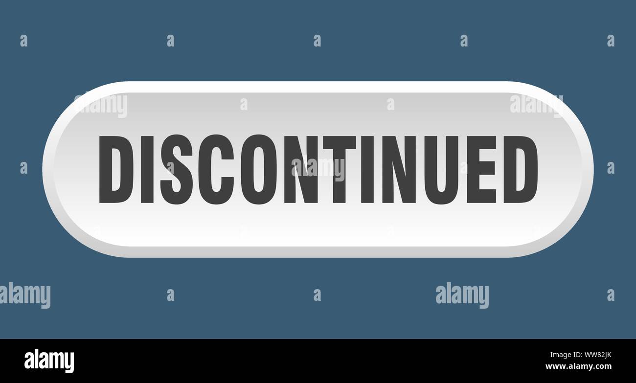 discontinued button. discontinued rounded white sign. discontinued ...