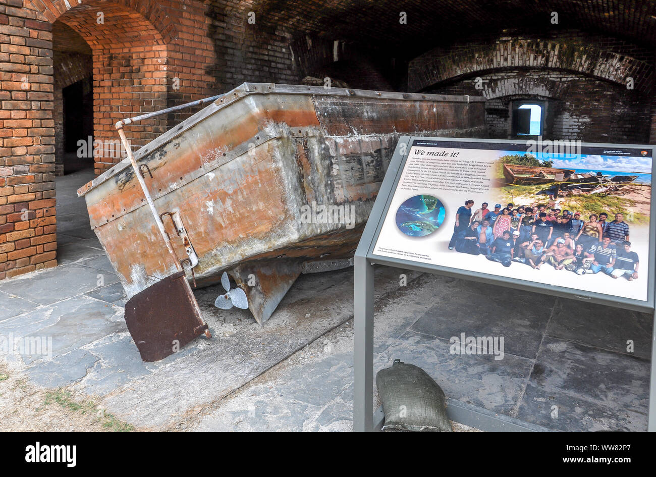 The boat or "chug" 33 Cubans used to cross 100+ miles of sea to land at ...