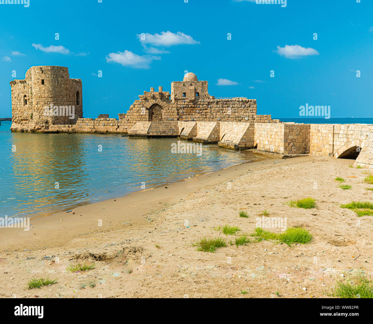 Crusaders Sea Castle Sidon Saida in South Lebanon Middle east Stock ...