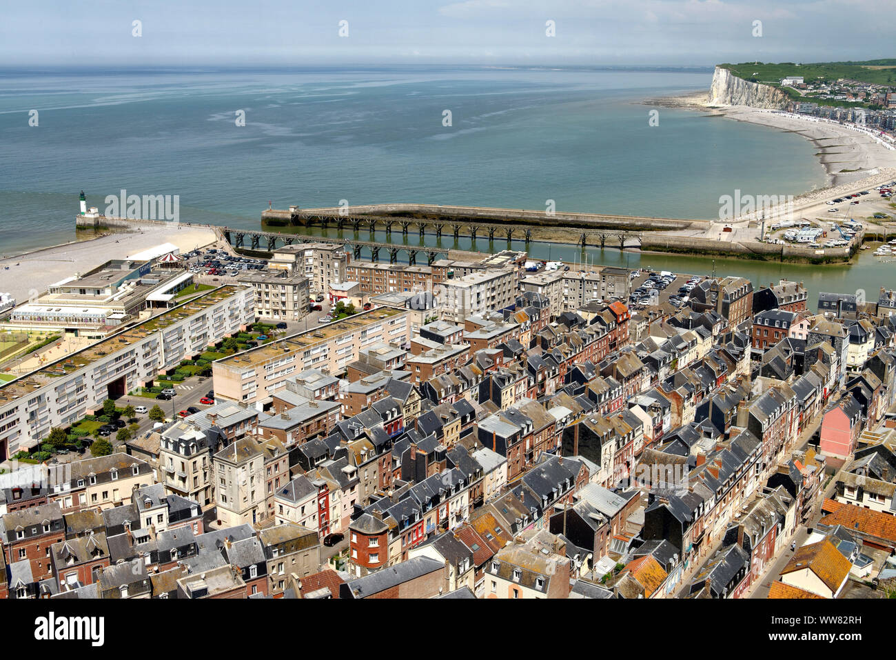 View from the lookout on Le Treport, Seine-Maritime Normandie, Normandy ...
