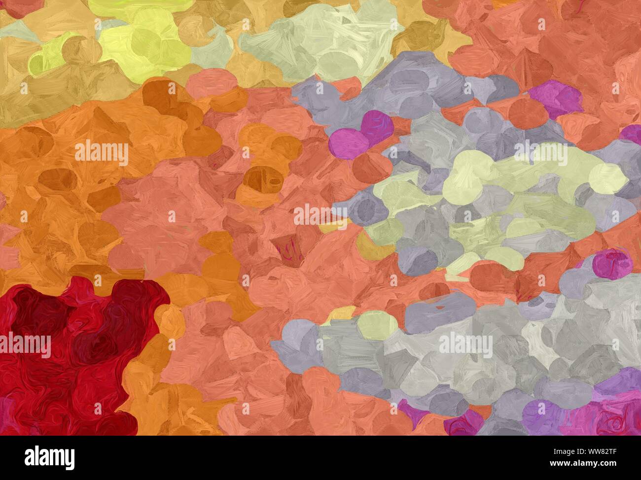 abstract creative painting style with peru, ash gray and firebrick ...