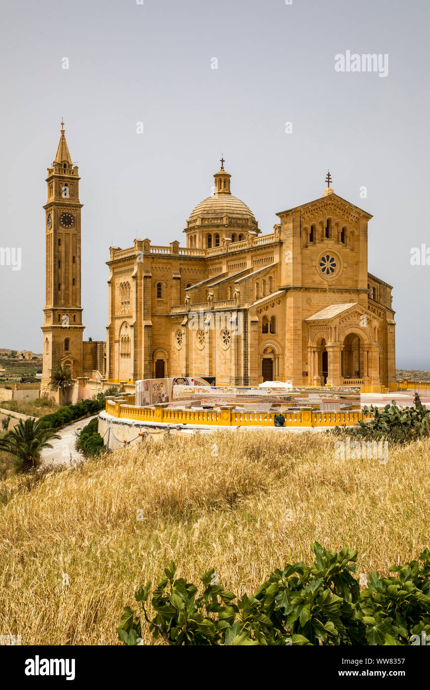 Gozo, neighbouring island of Malta, pilgrimage church Ta'Pinu, near ...