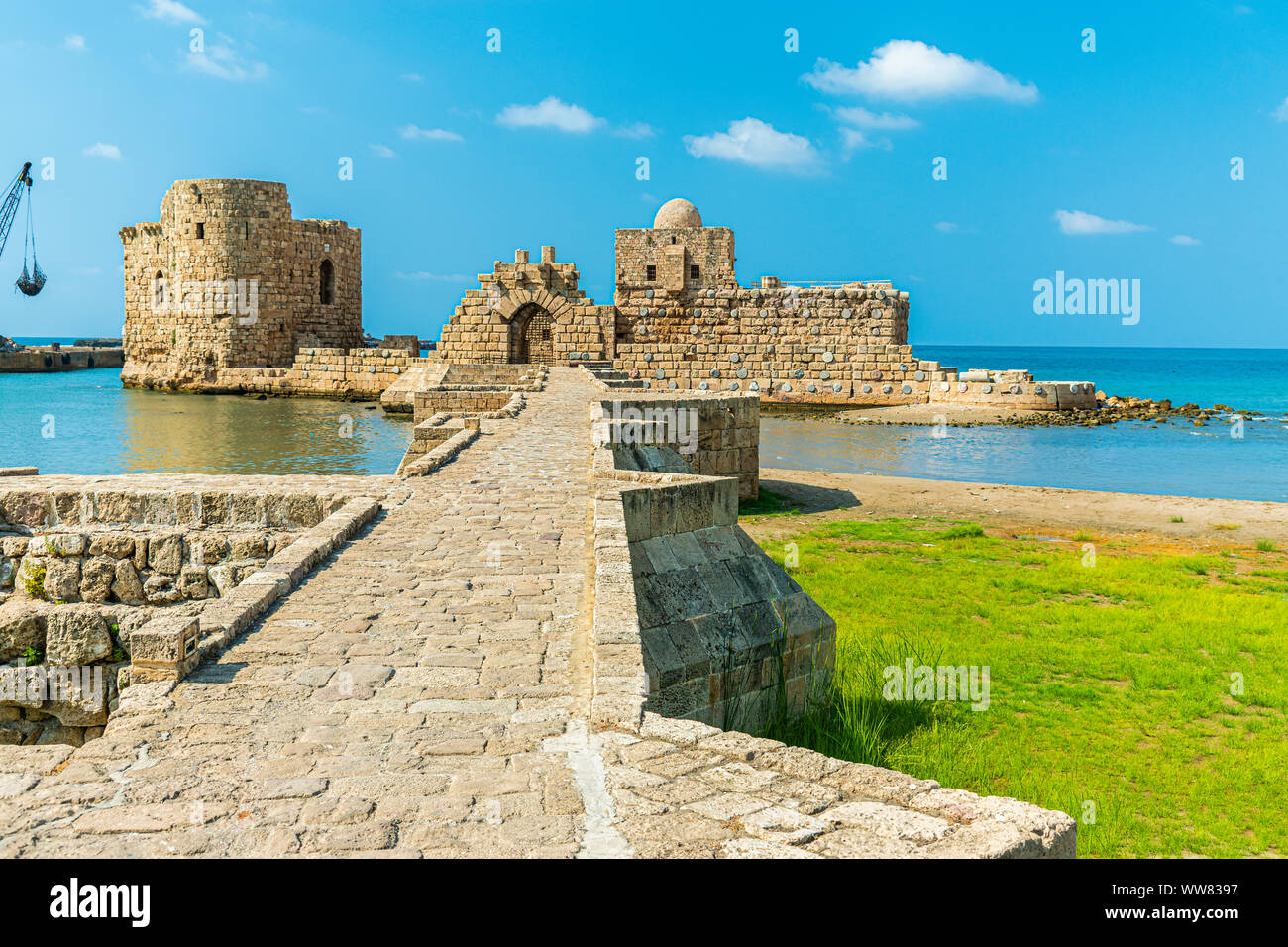 Crusaders Sea Castle Sidon Saida in South Lebanon Middle east Stock ...