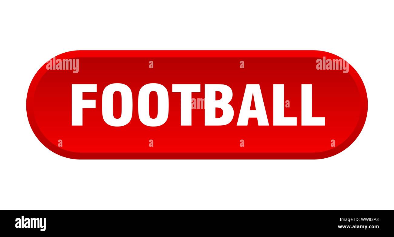 football button. football rounded red sign. football Stock Vector Image ...