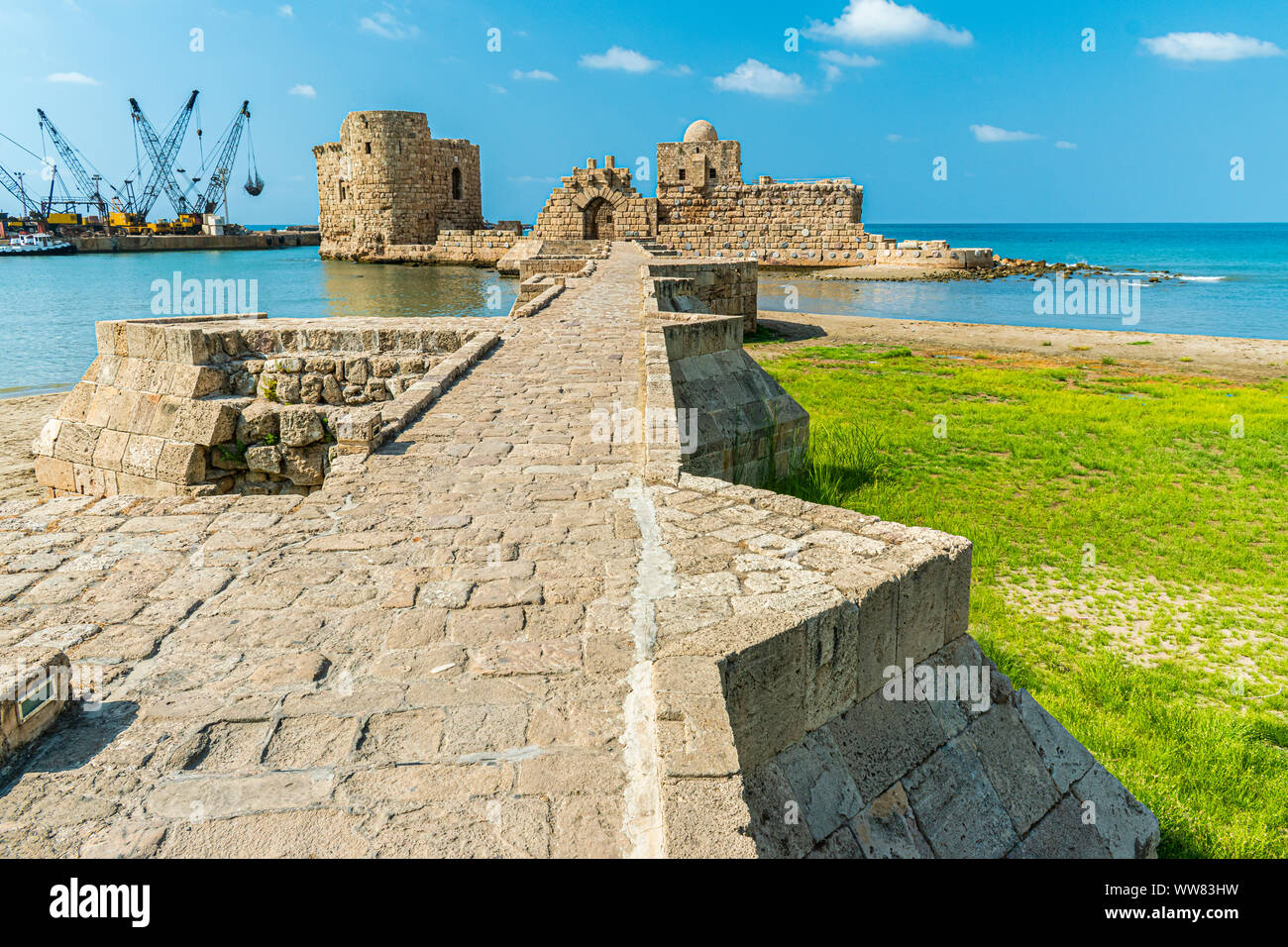 Crusaders Sea Castle Sidon Saida in South Lebanon Middle east Stock ...