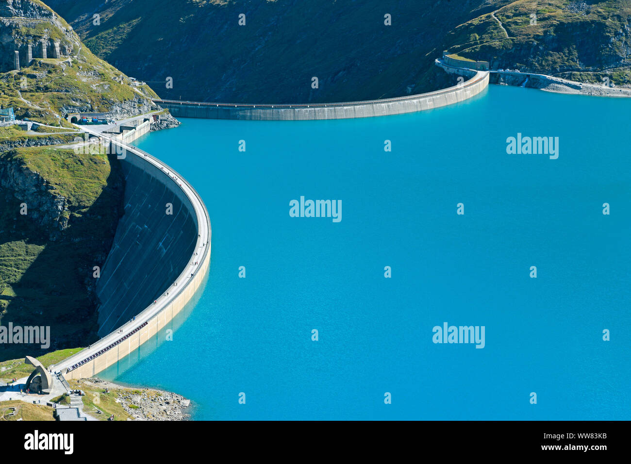 Mooserboden reservoir with moserdamm and drossendamm hi-res stock ...