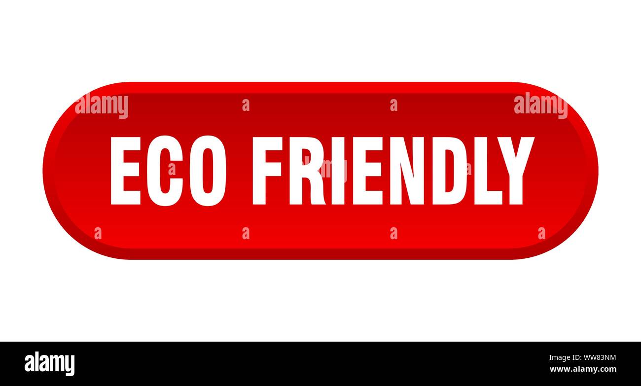 eco friendly button. eco friendly rounded red sign. eco friendly Stock ...