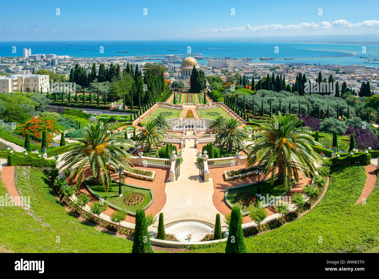 Israel, Haifa District, Haifa. Baha'i Gardens Stock Photo - Alamy