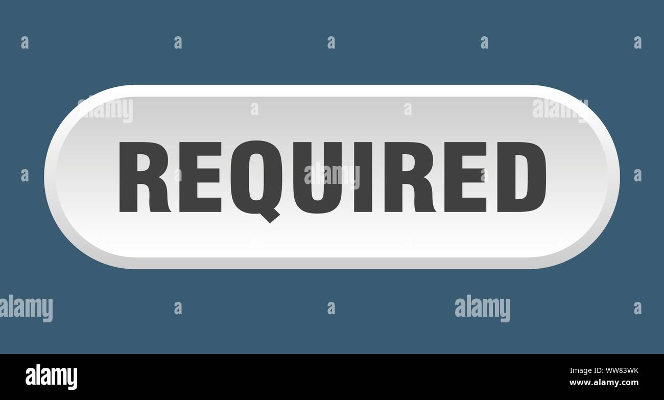 required button. required rounded white sign. required Stock Vector ...