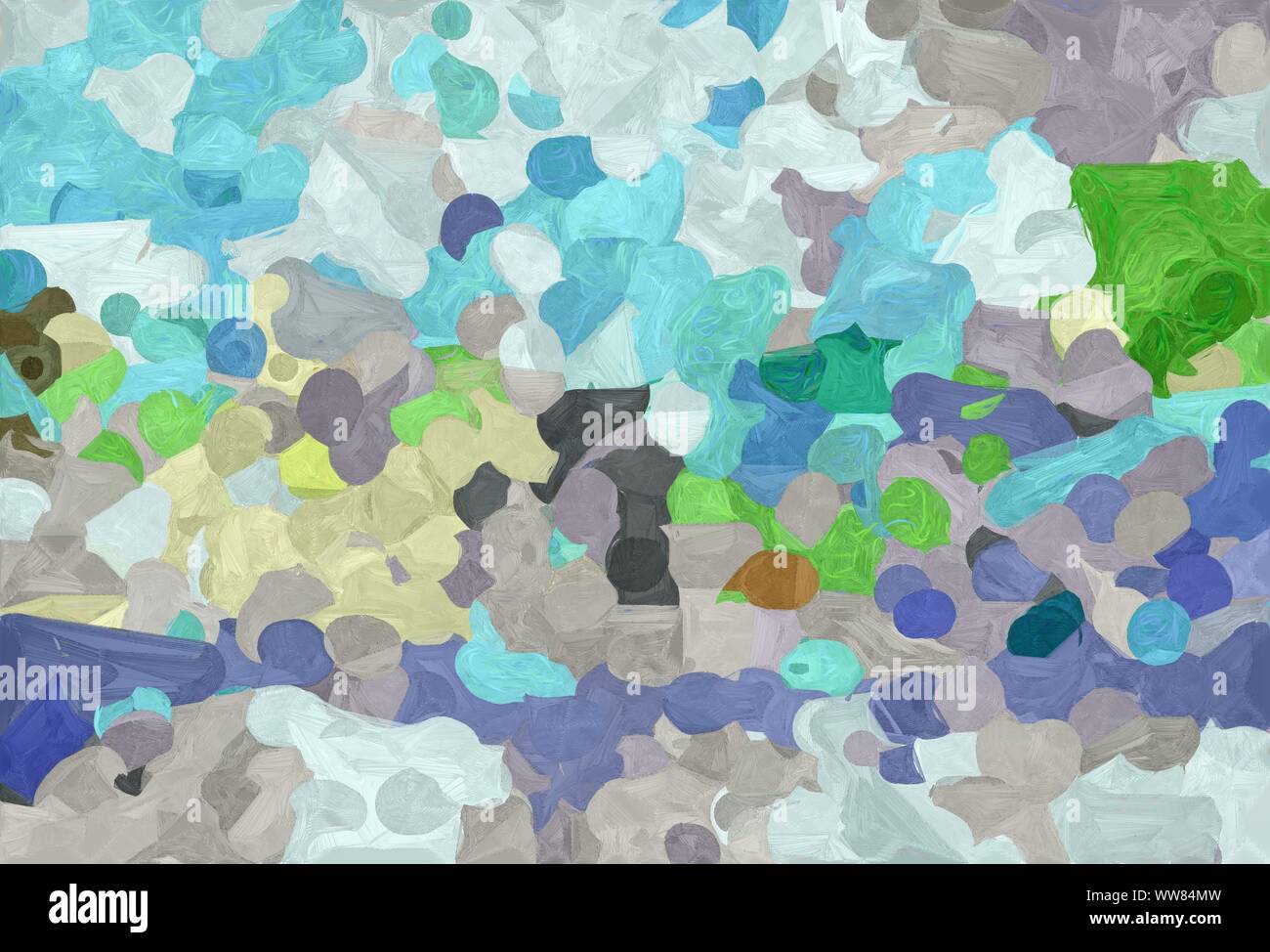 abstract natural painting style with ash gray, pastel blue and teal ...