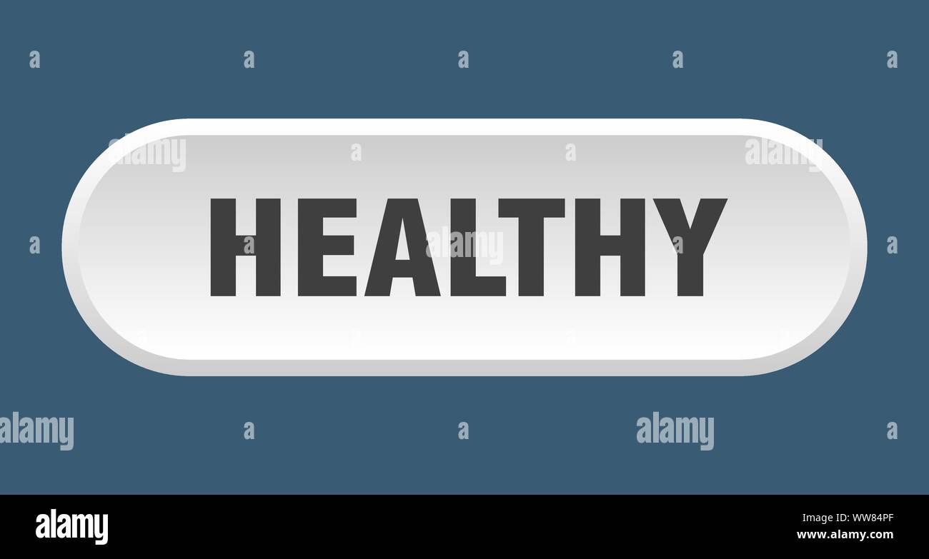 healthy button. healthy rounded white sign. healthy Stock Vector Image ...