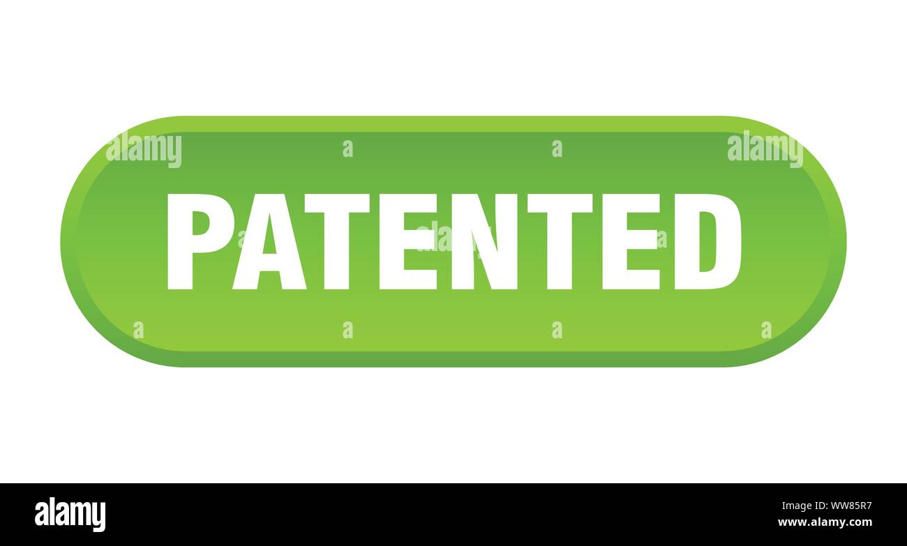 patented button. patented rounded green sign. patented Stock Vector ...