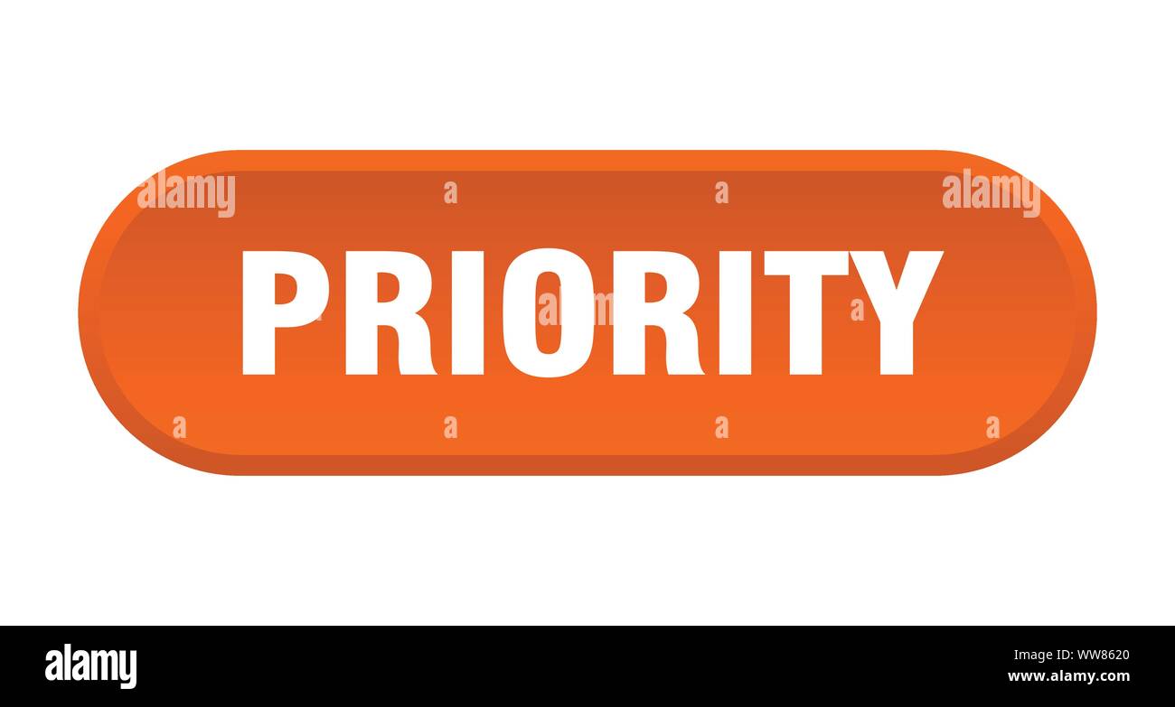priority button. priority rounded orange sign. priority Stock Vector ...