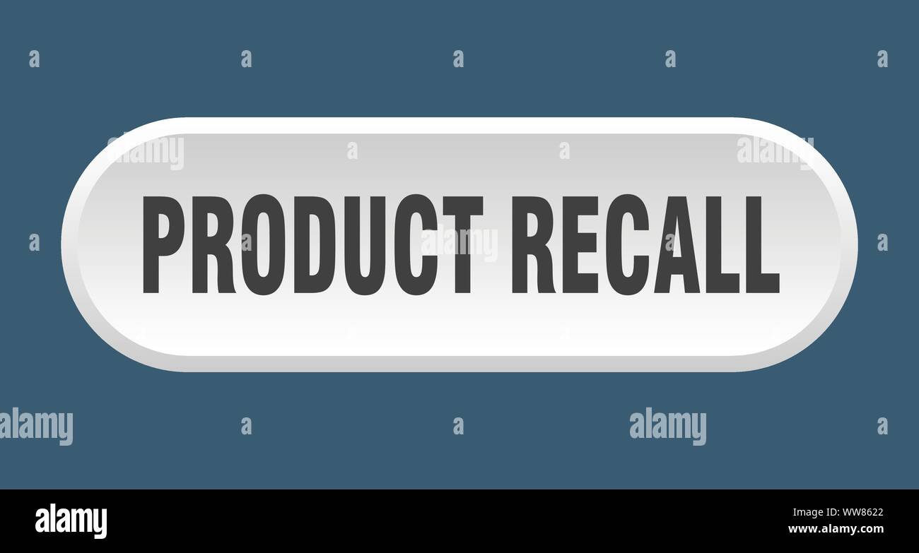 product recall button. product recall rounded white sign. product ...