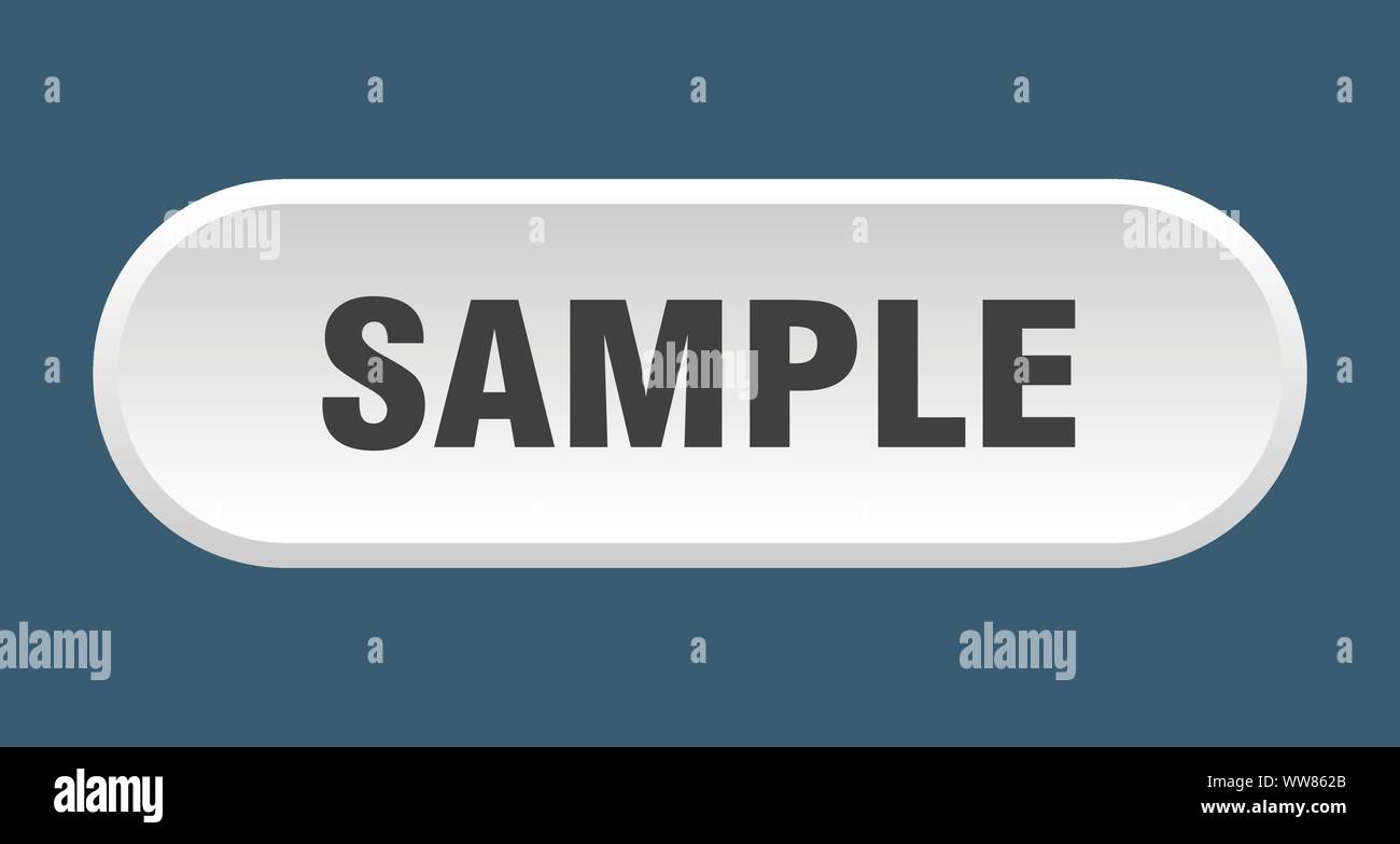 sample button. sample rounded white sign. sample Stock Vector Image & Art - Alamy