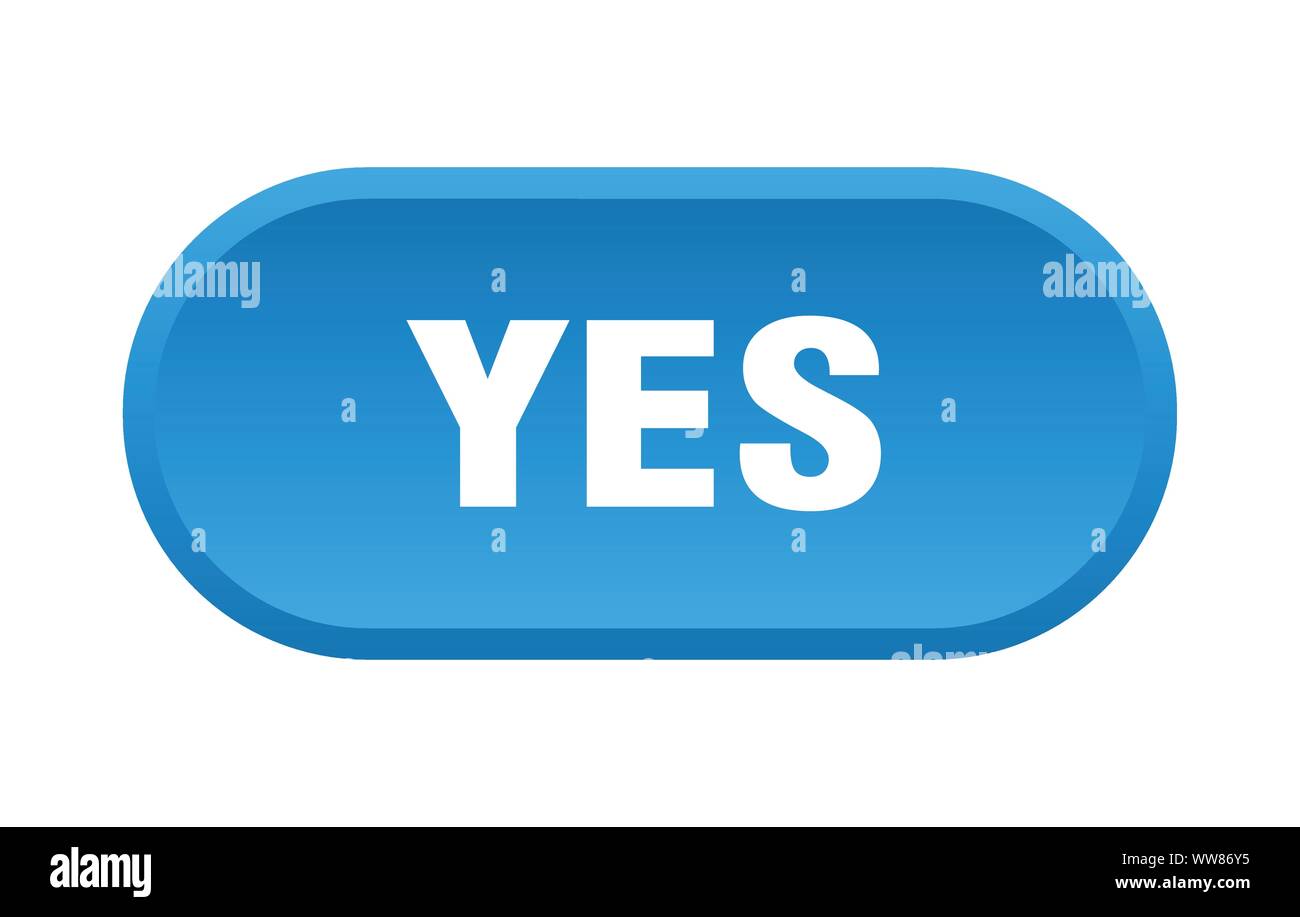 yes button. yes rounded blue sign. yes Stock Vector Image & Art - Alamy