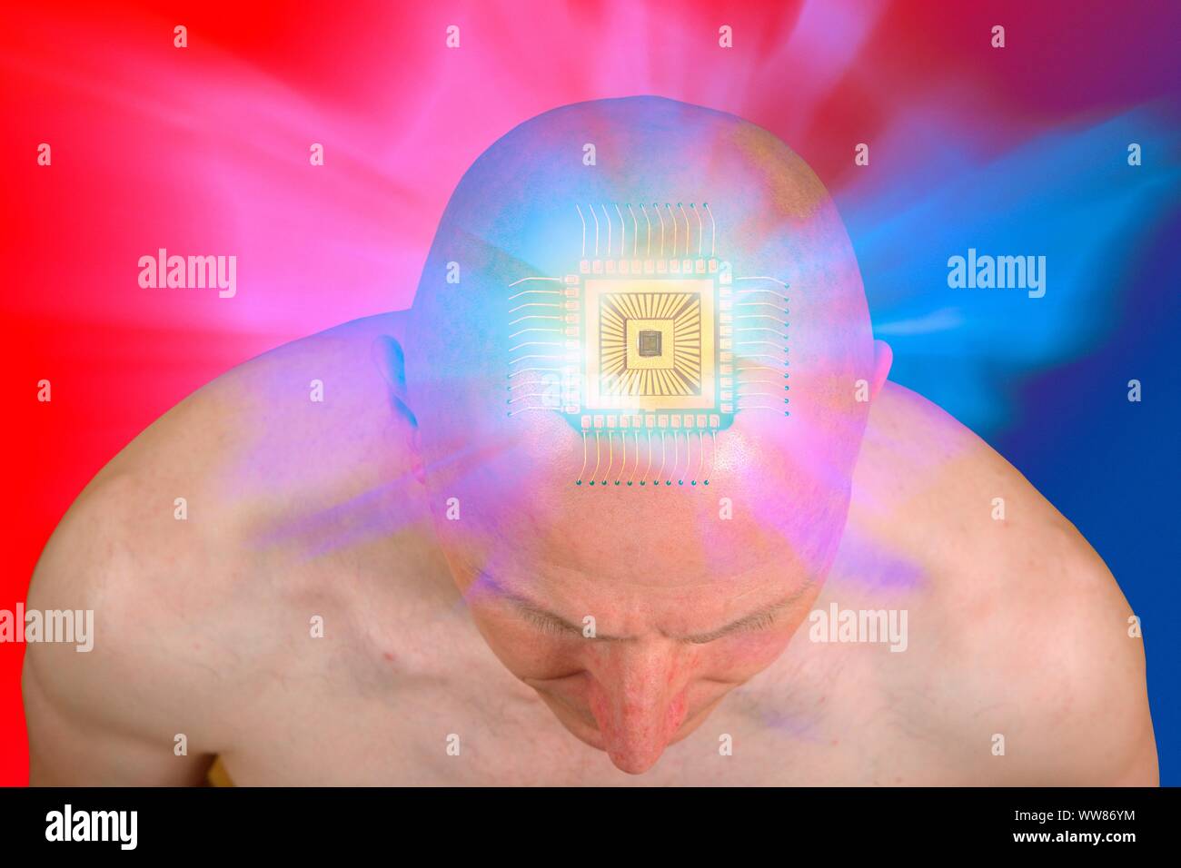 Cyborg brain, conceptual image Stock Photo - Alamy
